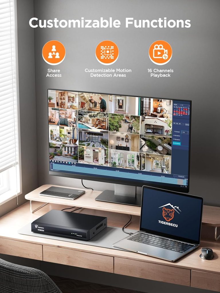 TIGERSECU Ultra HD 5MP 16-Channel Hybrid DVR Recorder Without Hard ...